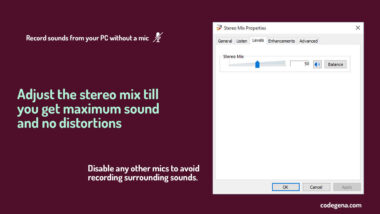 How to Record Sound from Computer directly without a Microphone? - Codegena