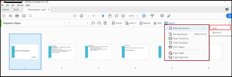 Bates Numbering in PDF Documents With or Without Adobe Acrobat